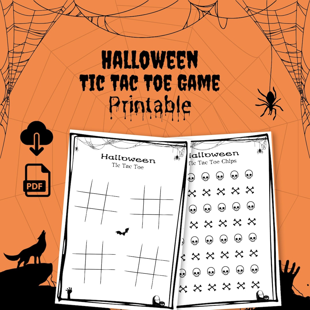 Halloween Tic Tac Toe Printable Game / Fun Spooky Party or Classroom ...