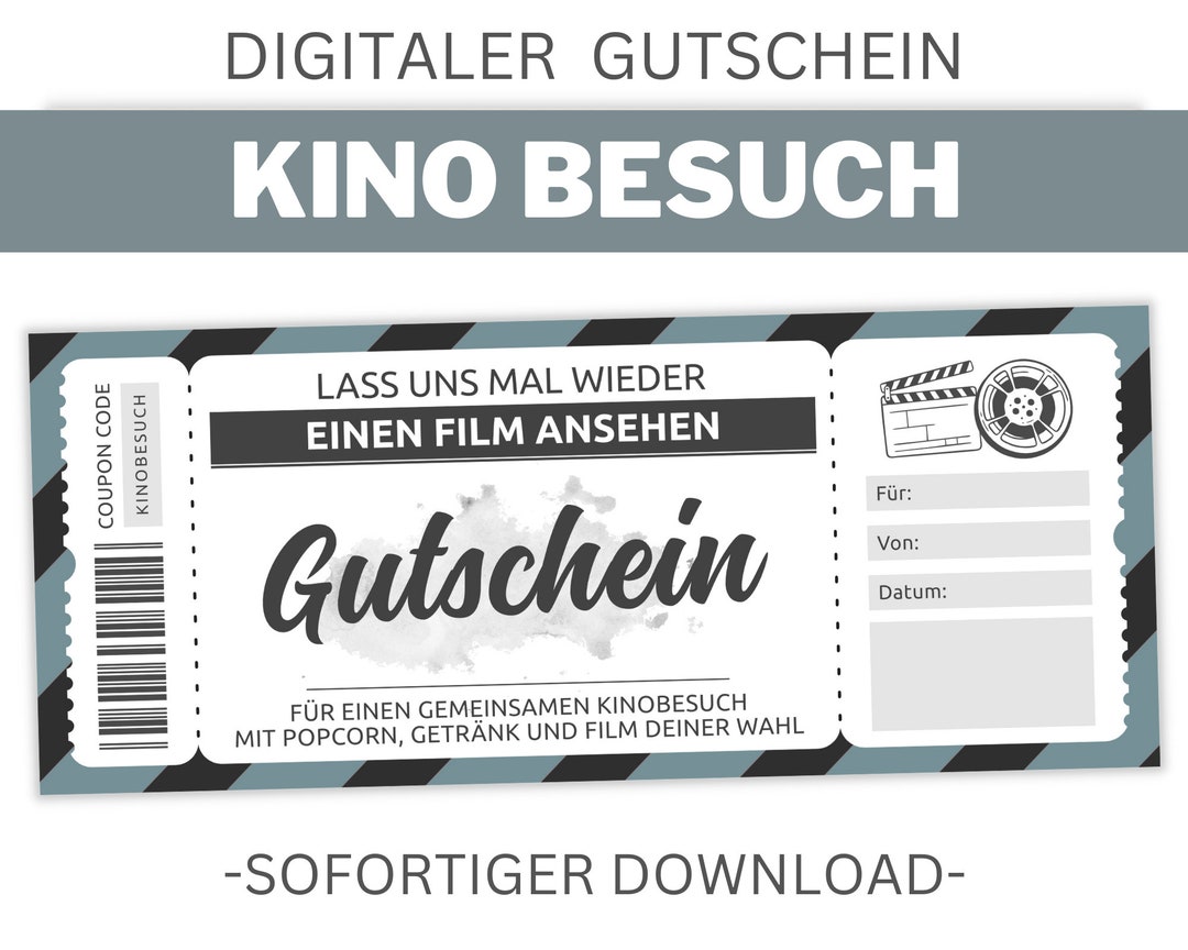 Cinema Voucher | Template Editable | Print | Printable Voucher Template ...