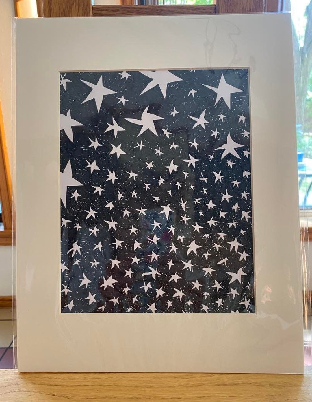 Hand Drawn, Stars, is an 8 X 10 Pen and Ink Marker Drawing of a Magical ...