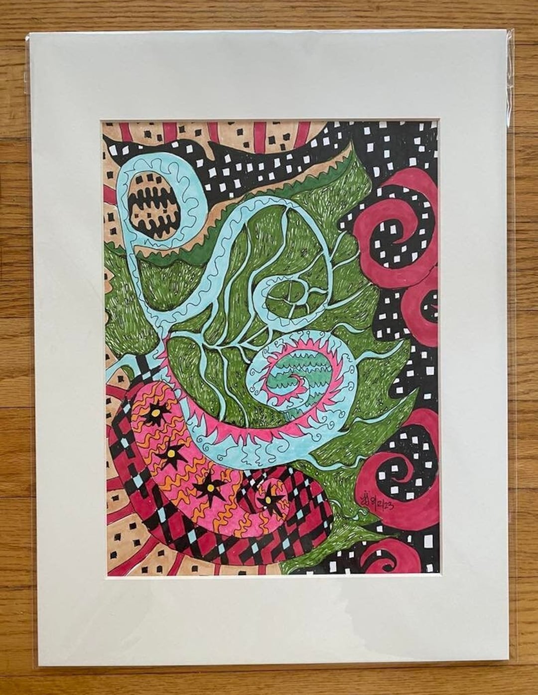 Hand Drawn, School Book Cover, is a Pen and Ink Original of the Old ...