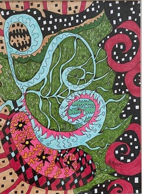 Hand Drawn School Book Cover Art, Pen & Ink Original (9x12) - Etsy