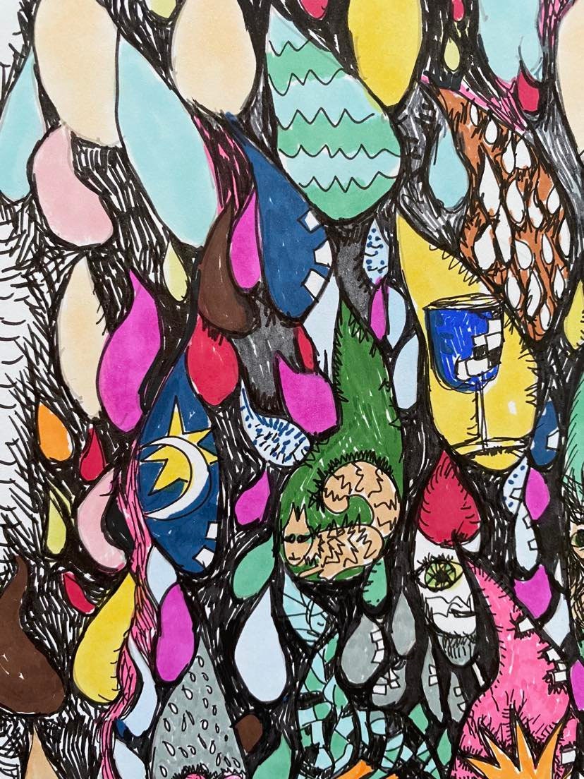 Hand Drawn, Tears, is an Original 9 X 12 Pen and Ink. A One-of-a-kind ...