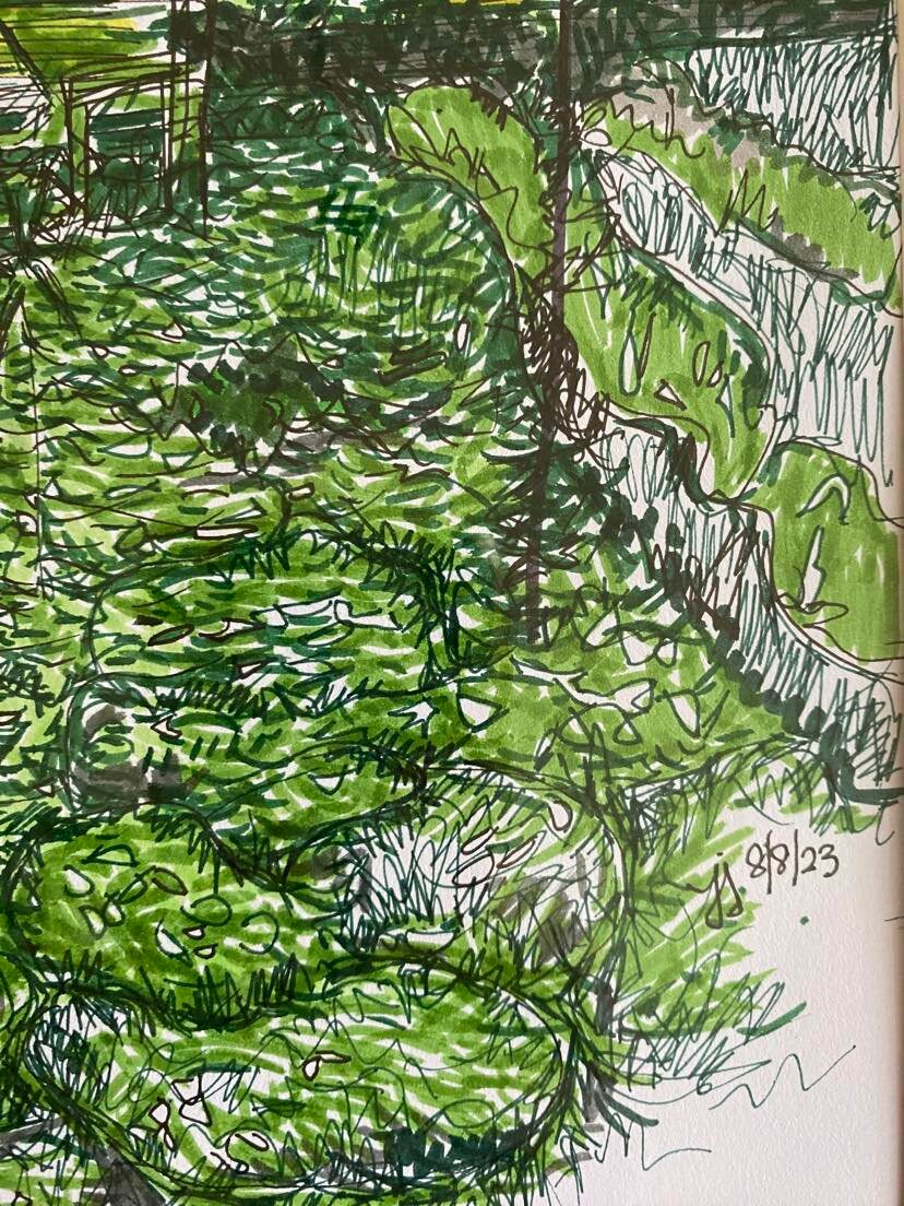 Hand Drawn Rock Walls is an Original Pen and Ink of the - Etsy