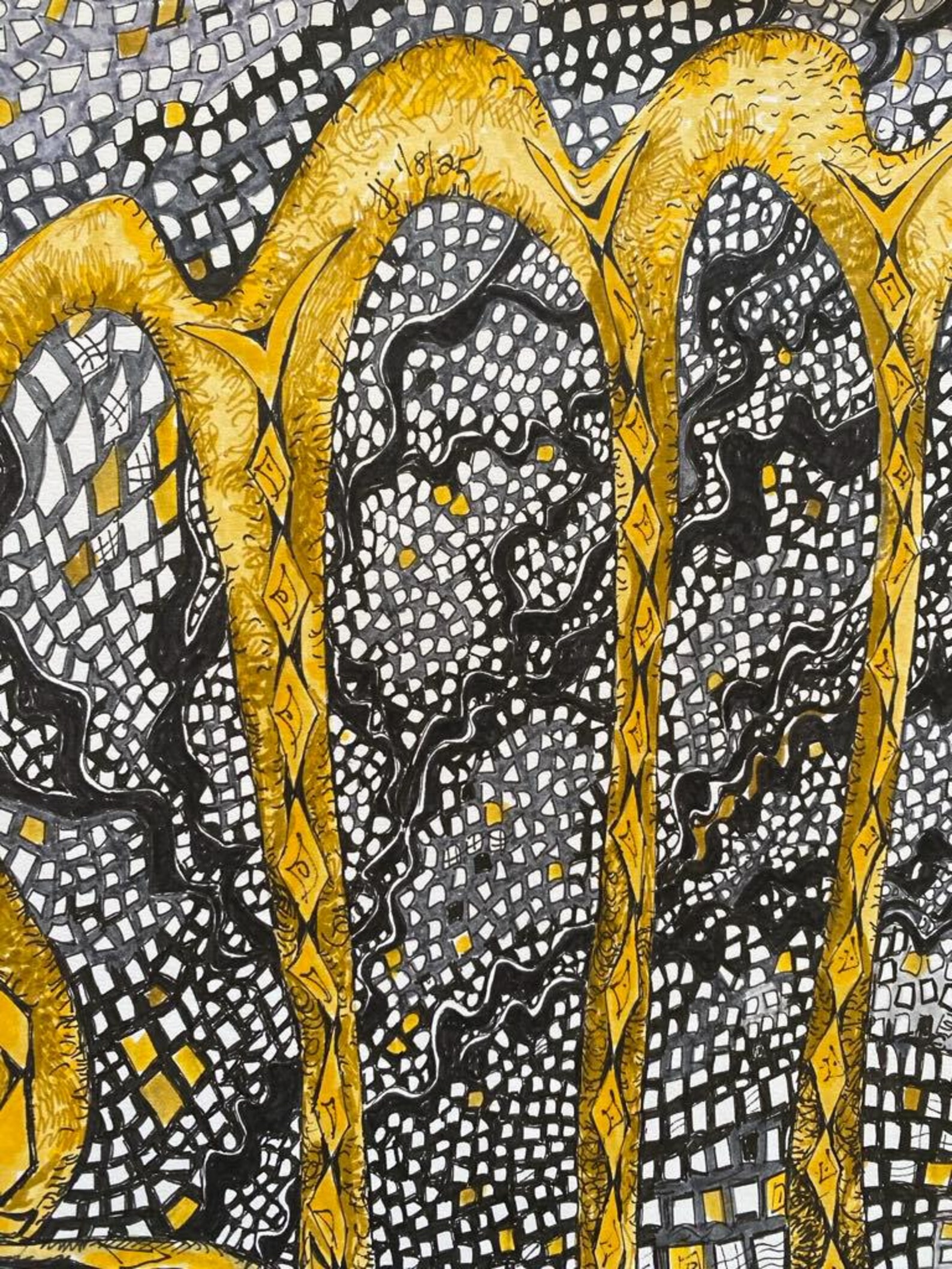 Hand Drawn, Golden Arches, is an Original 11" X 14" Pen and Ink Marker ...