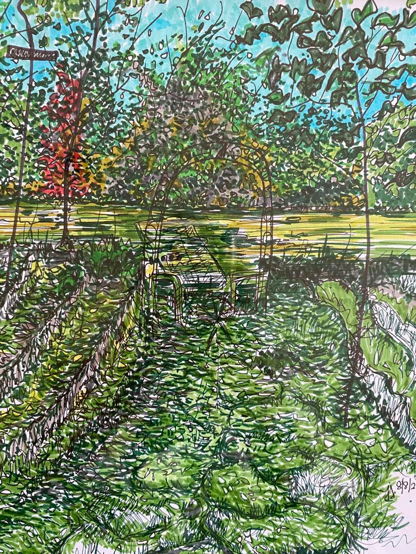 Hand Drawn Rock Walls is an Original Pen and Ink of the - Etsy