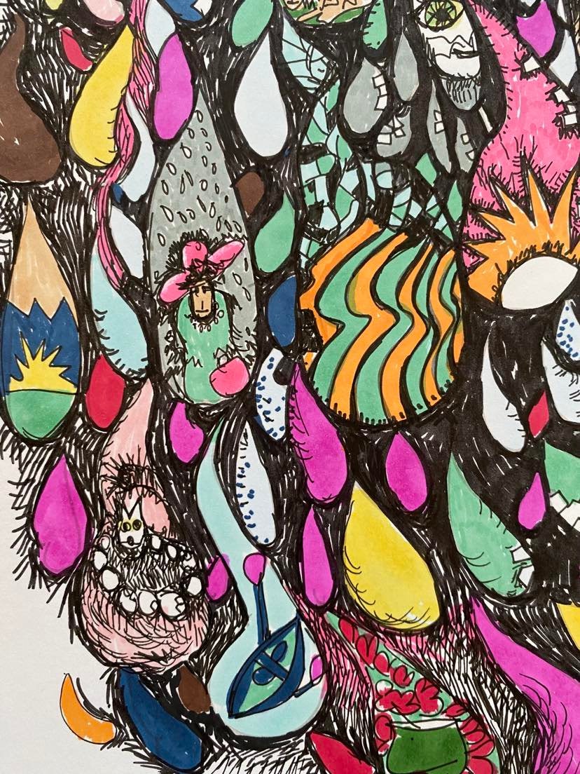 Hand Drawn, Tears, is an Original 9 X 12 Pen and Ink. A One-of-a-kind ...