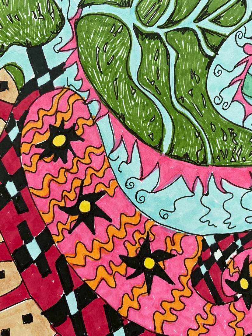 Hand Drawn, School Book Cover, is a Pen and Ink Original of the Old ...