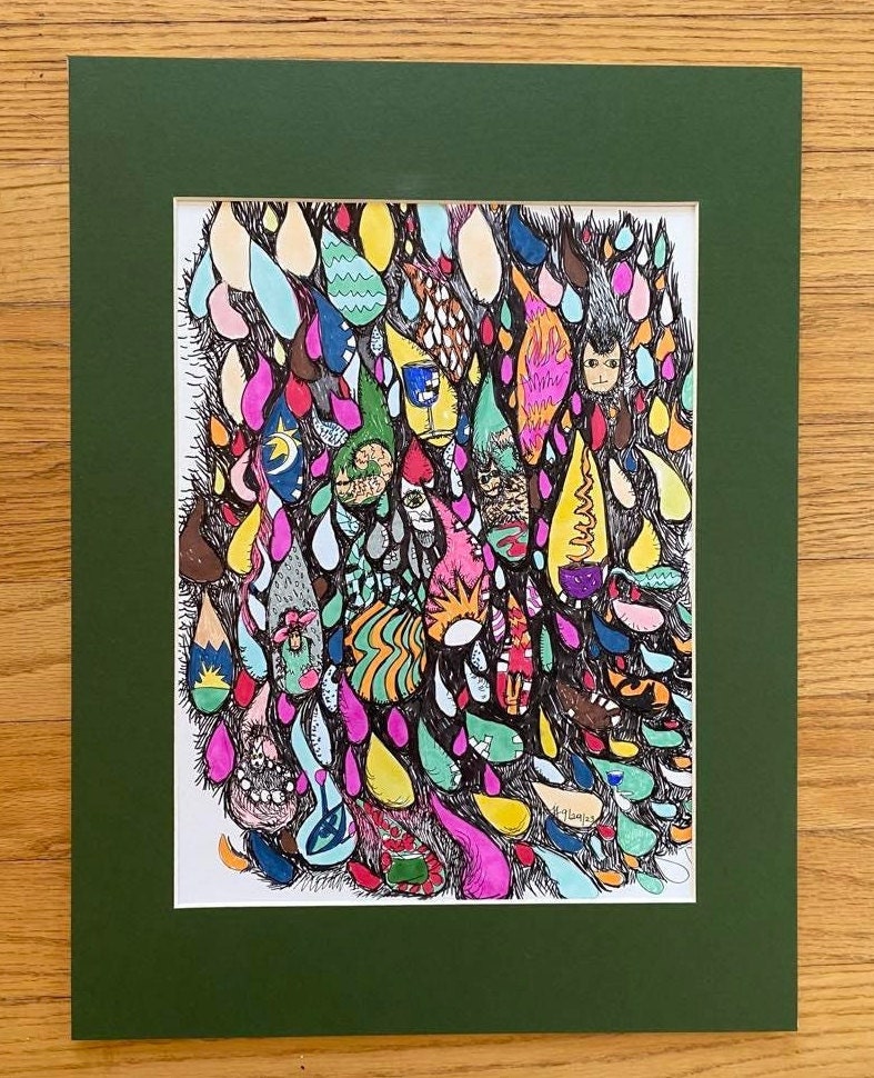 Hand Drawn, Tears, is an Original 9 X 12 Pen and Ink. A One-of-a-kind ...