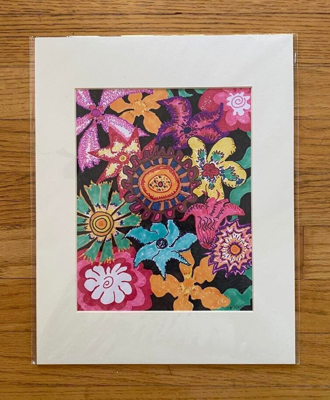 Hand Drawn, Psycho Flowers, is an Original Pen and Ink That Bursts on ...