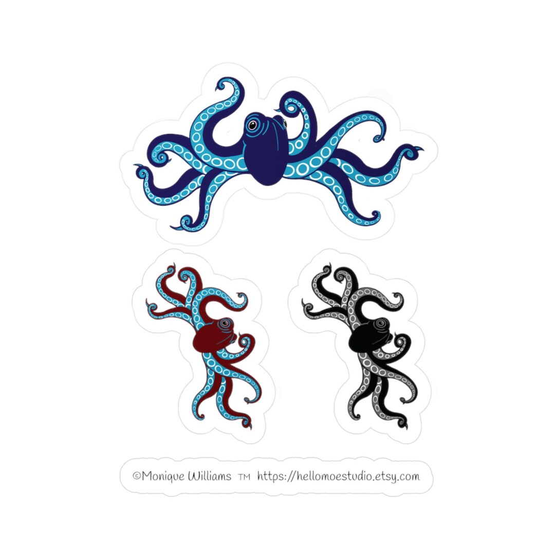 Sticker: Octopus (kiss-cut Vinyl Decals), Water, Scratch and UV ...