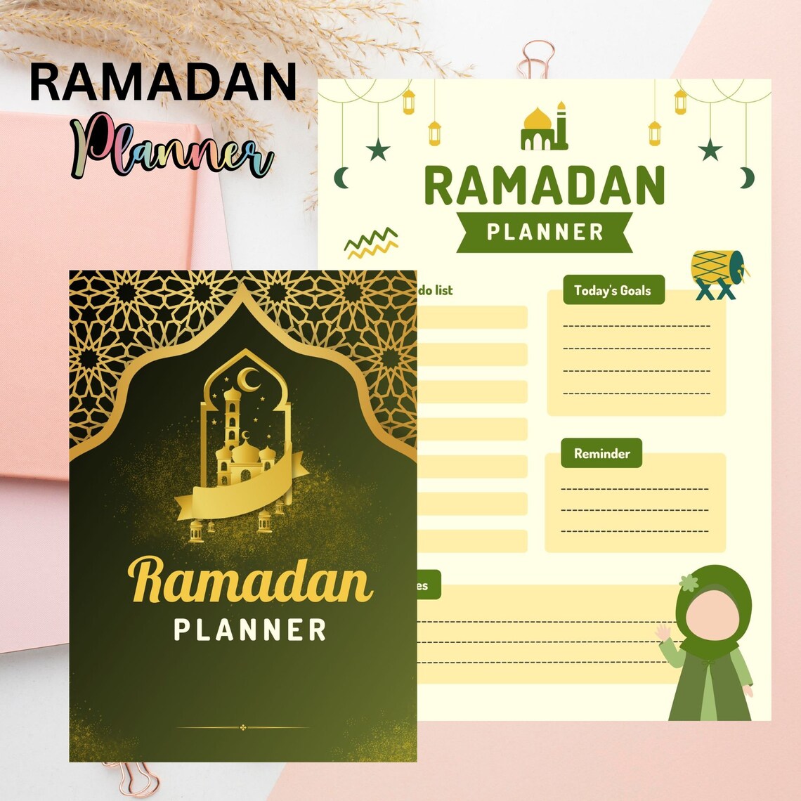 Ramadan Planner Printable PDF Quran Tracking Log - Etsy UK