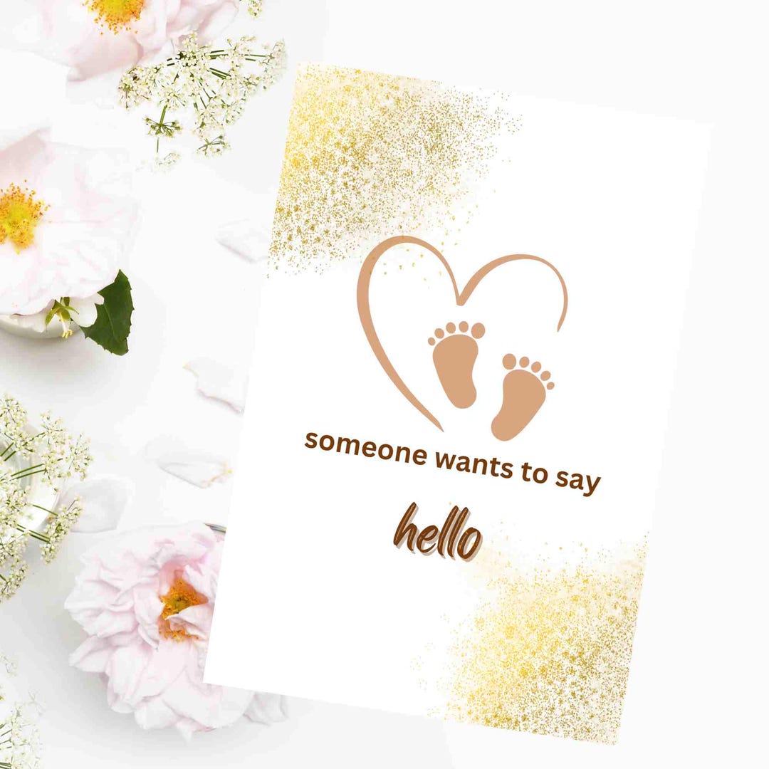 Digital Birth Announcement Birth Announcement Template Baby Photo ...