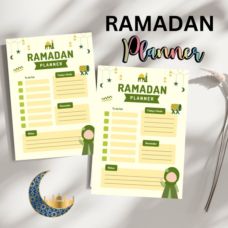 Ramadan Planner Printable PDF Quran Tracking Log - Etsy UK
