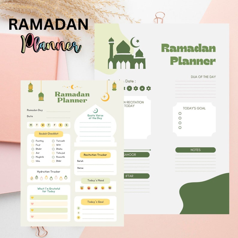Ramadan Planner Printable PDF Quran Tracking Log - Etsy Australia