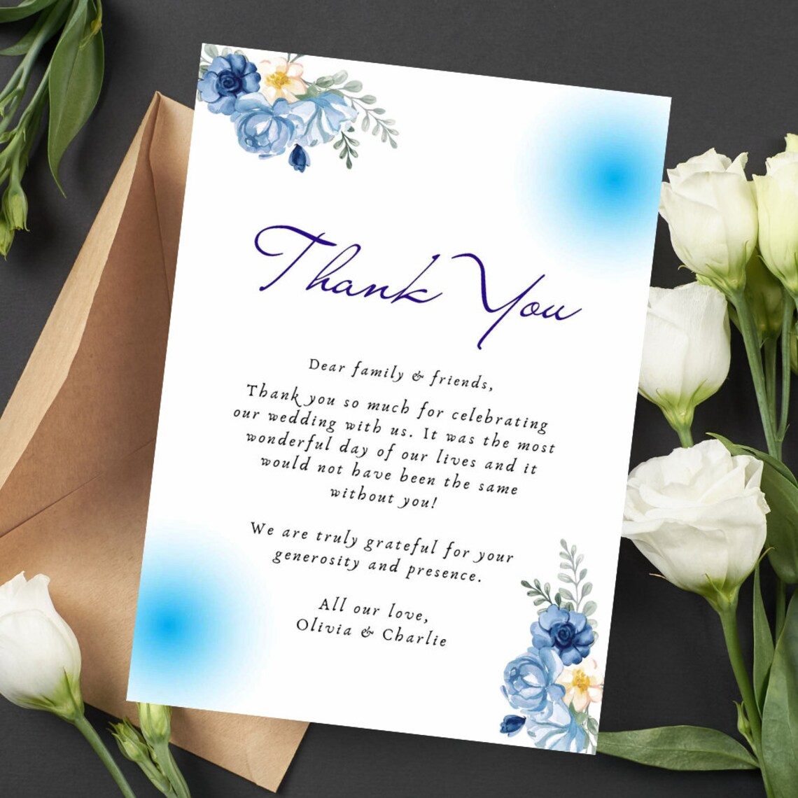 Thank You Card Cute Thank You Cards Diy Thank You Cards Etsy Thank You ...