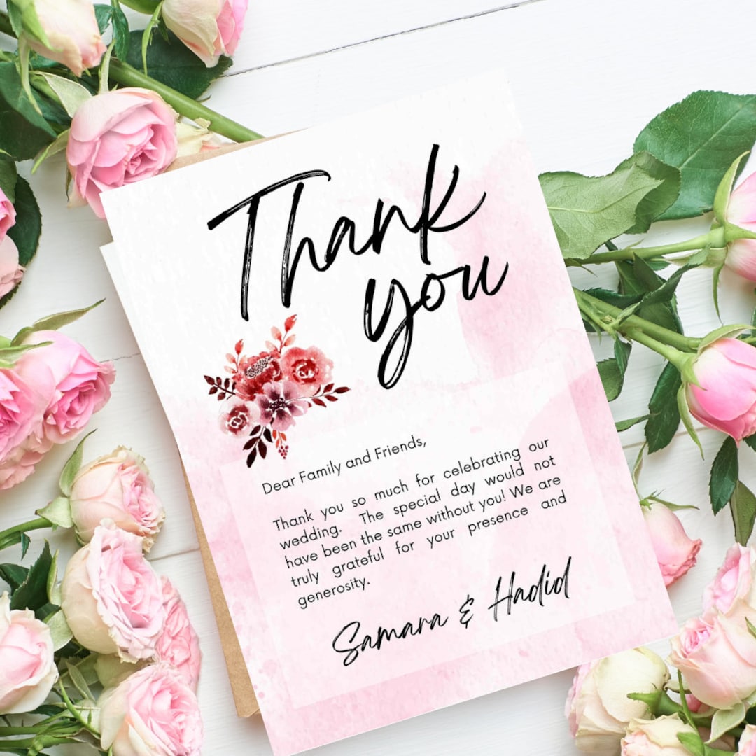 Thank You Card Cute Thank You Cards Diy Thank You Cards Etsy Thank You ...