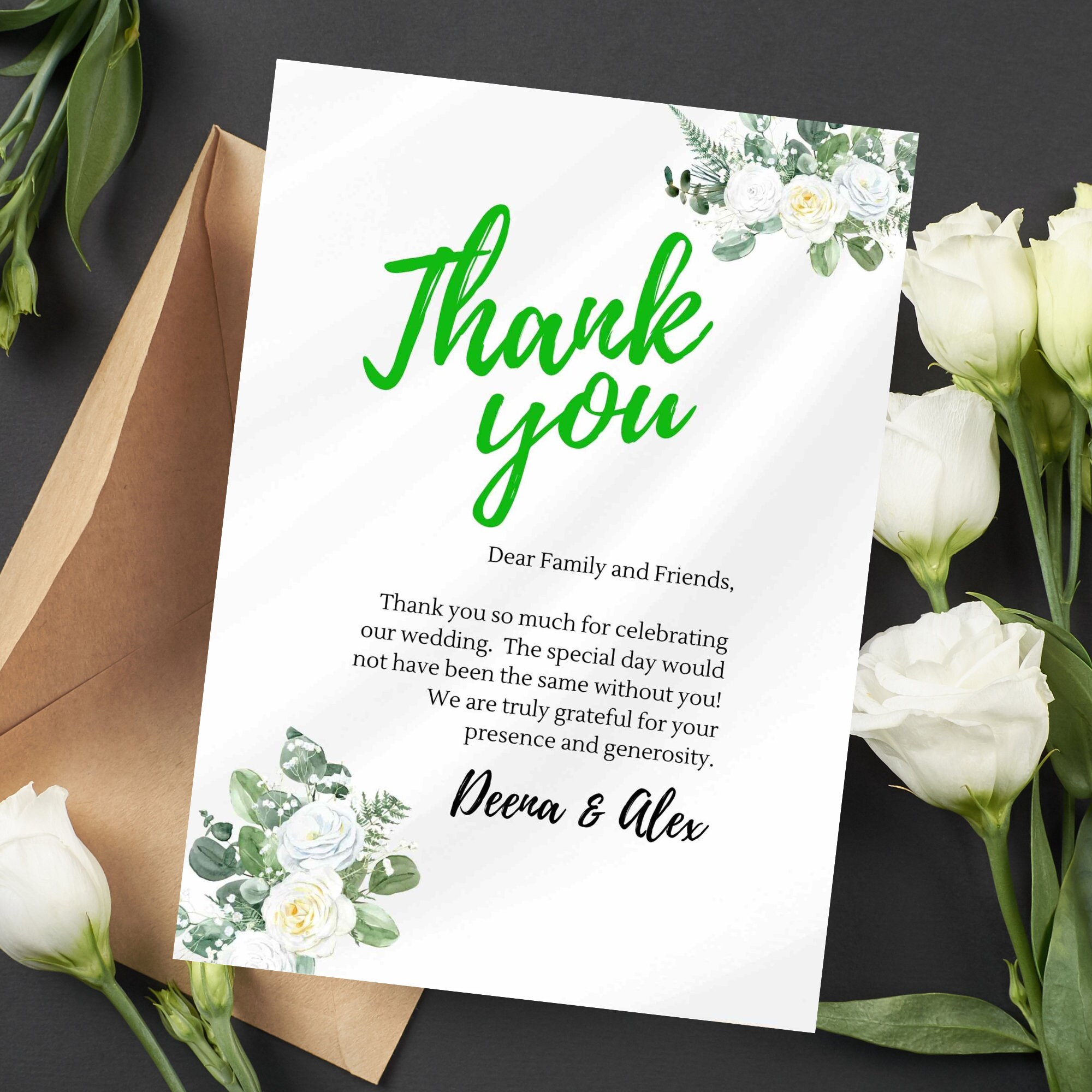 Thank You Card Cute Thank You Cards Diy Thank You Cards Etsy Thank You ...