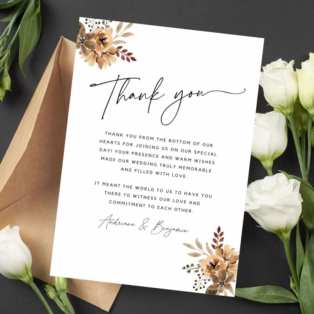 Thank You Card Cute Thank You Cards Diy Thank You Cards Etsy Thank You ...