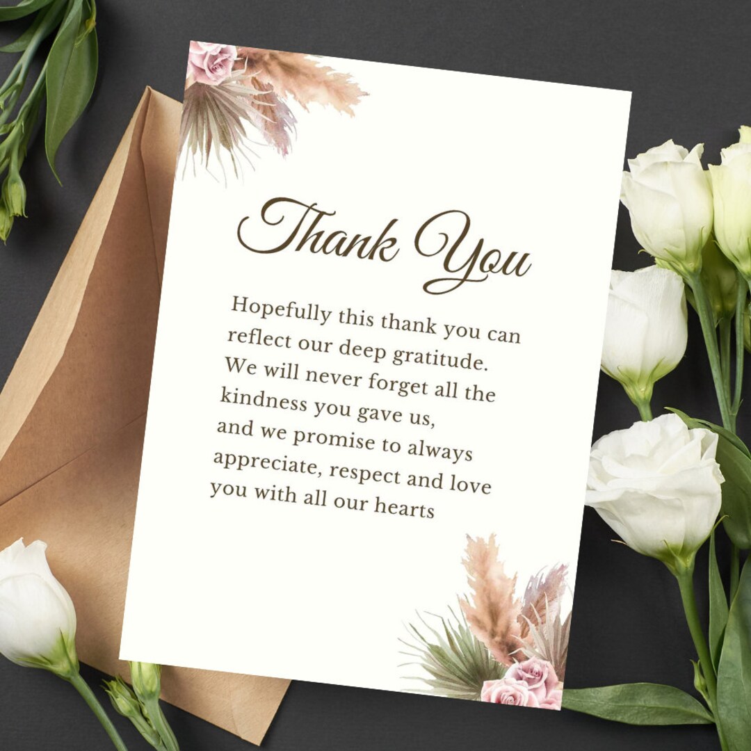 Tarjeta de agradecimiento lindas tarjetas de agradecimiento diy tarjetas de agradecimiento etsy ...