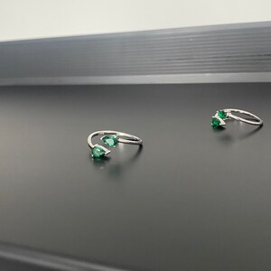 The Emerald Raindrop • Gold Ring Adjustable • Allthesmallthings - Etsy