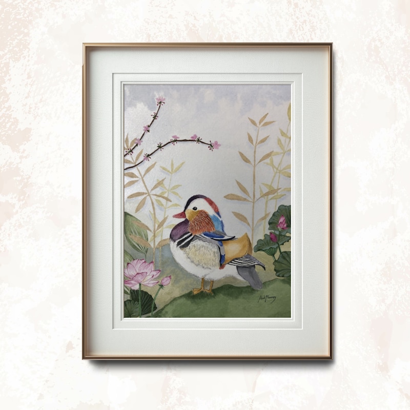 Vintage Mandarin Duck Art - Etsy UK