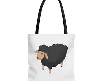 Black Sheep Hand Embroidered Tote Bag - Etsy