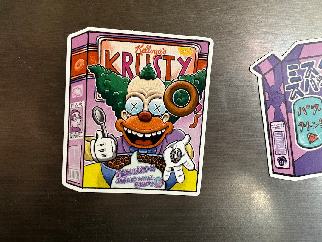 Inkymiller Krusty Os Cereal Box Simpsons Fridge Magnet - Etsy