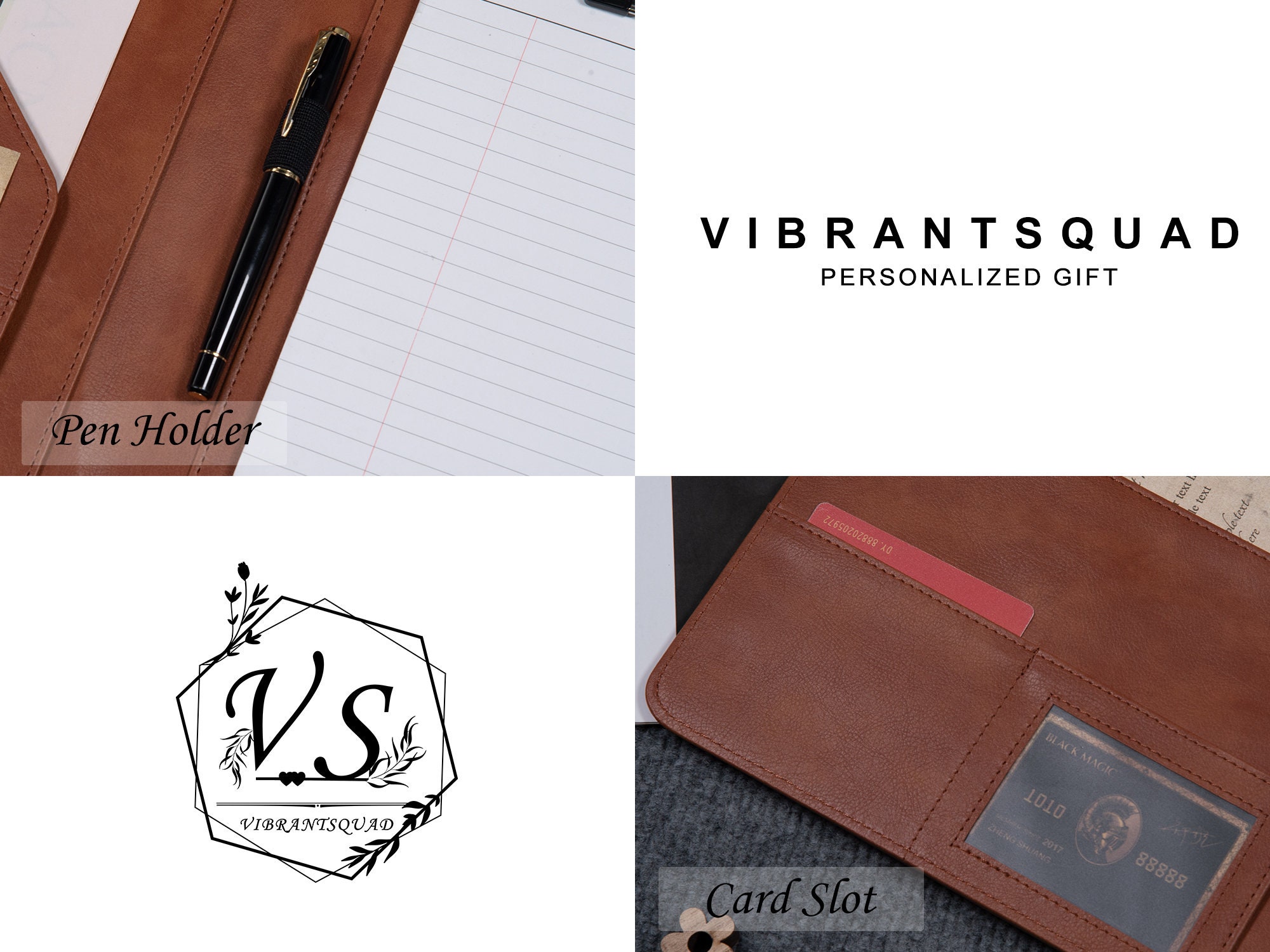 Handmade Leather Padfolio, Leather Padfolio With A4 Notepad Holder ... Handmade Leather Padfolio, Leather Padfolio With A4 Notepad Holder ...