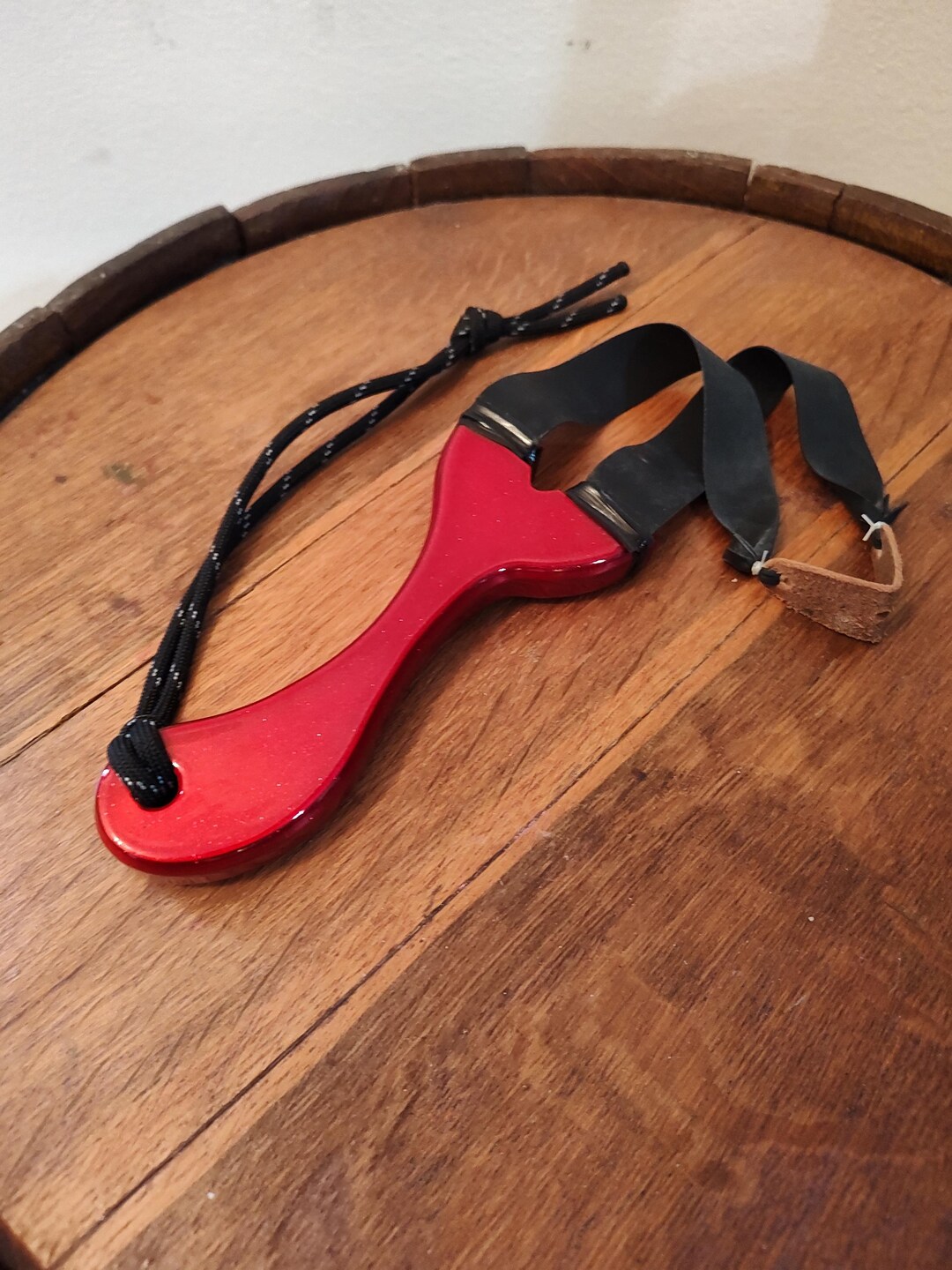 Handmade Aluminum Slingshot: Diablo Red Metallic Pickle Fork Frame - Etsy