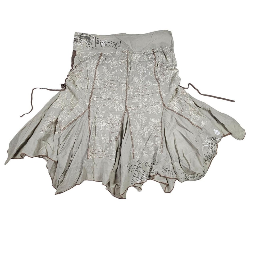 Vintage Cop Copine Fairy Asymmetrical Skirt With Flower and Poetry ...