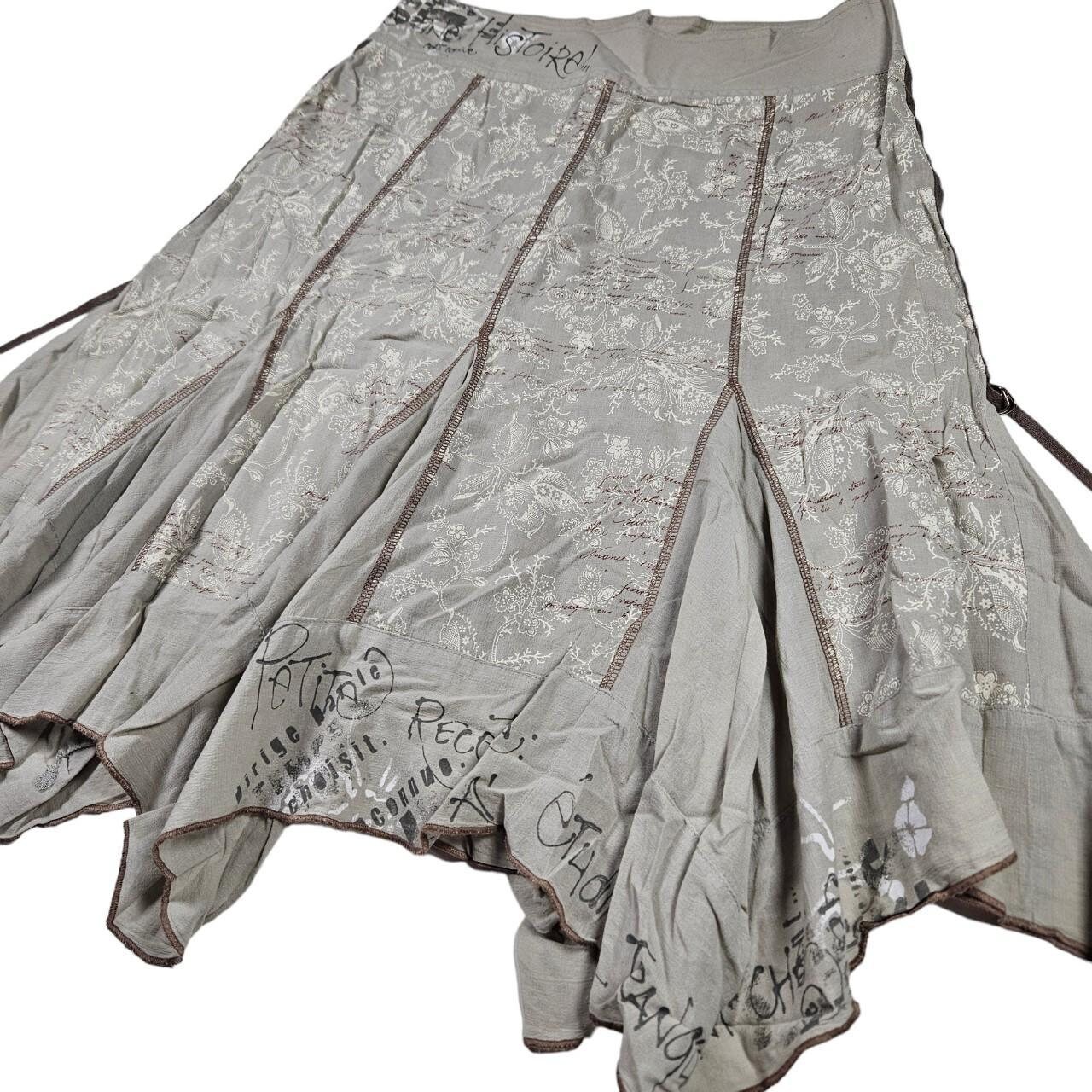 Vintage Cop Copine Fairy Asymmetrical Skirt With Flower and Poetry ...