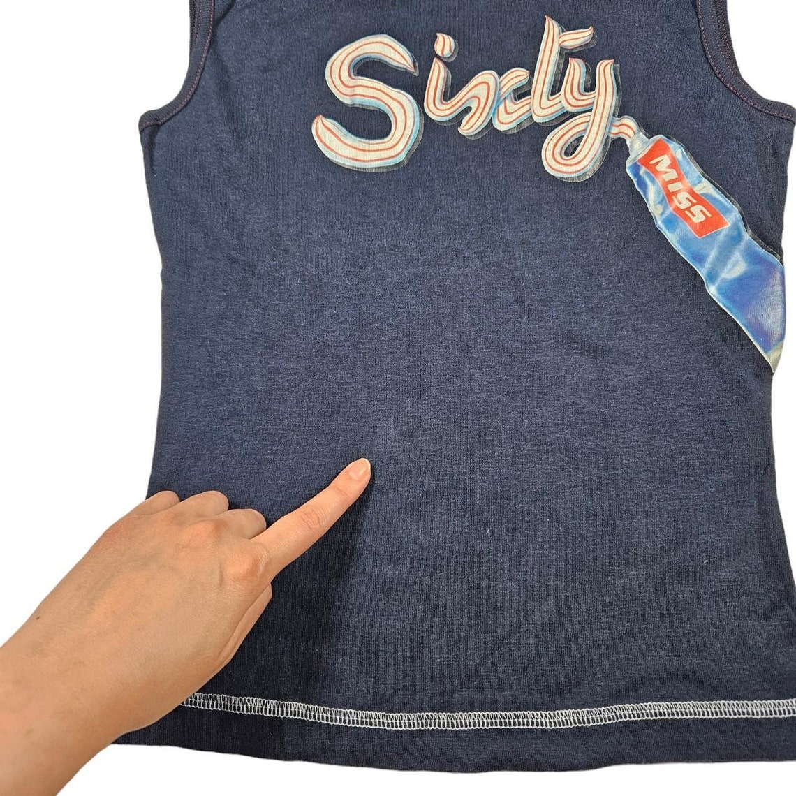 Vintage Very Rare Miss Sixty Toothpaste Graphic Print Top - Etsy