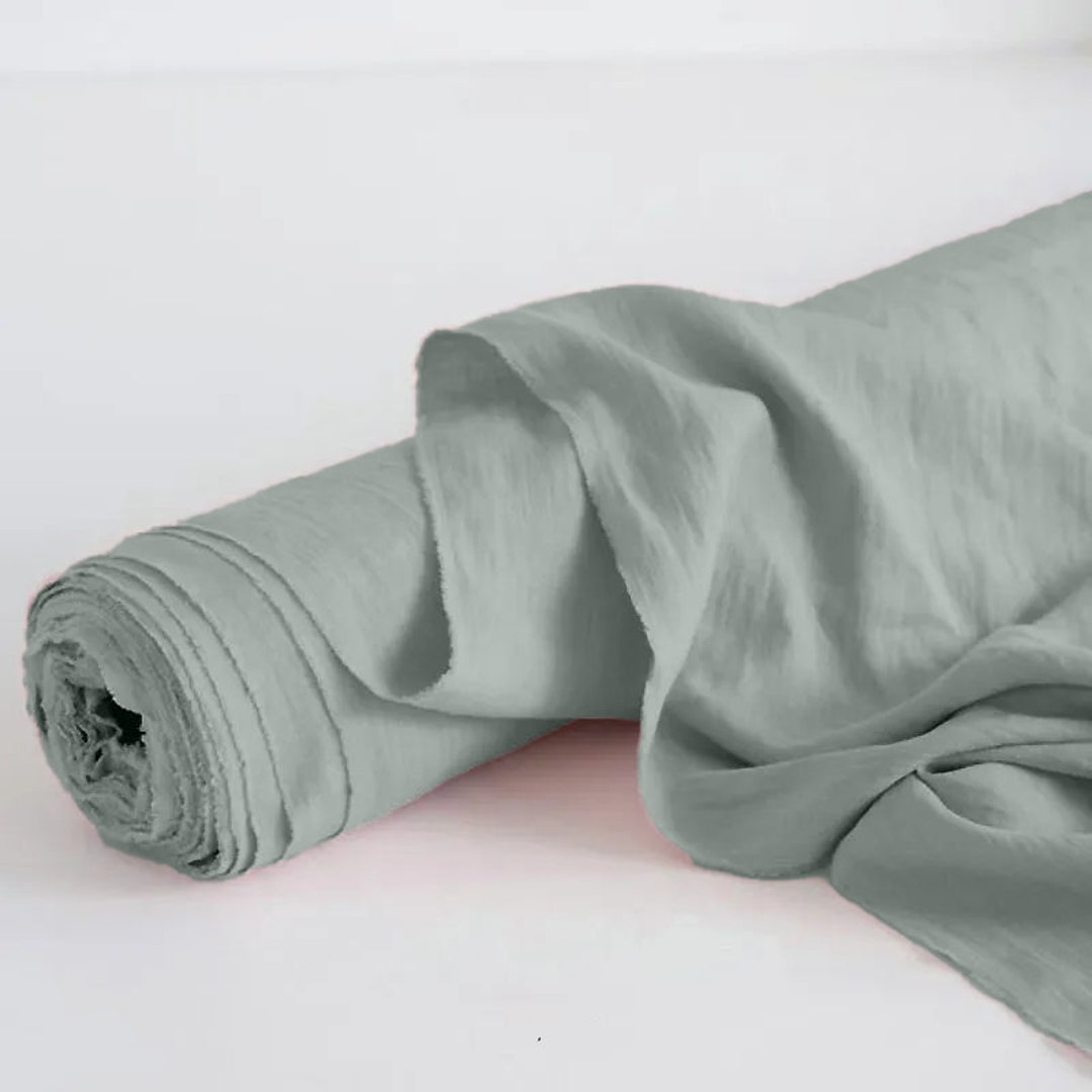 Mint Pure Linen Soft Washed by the Yard for Sewing, 100% Pure Linen ...