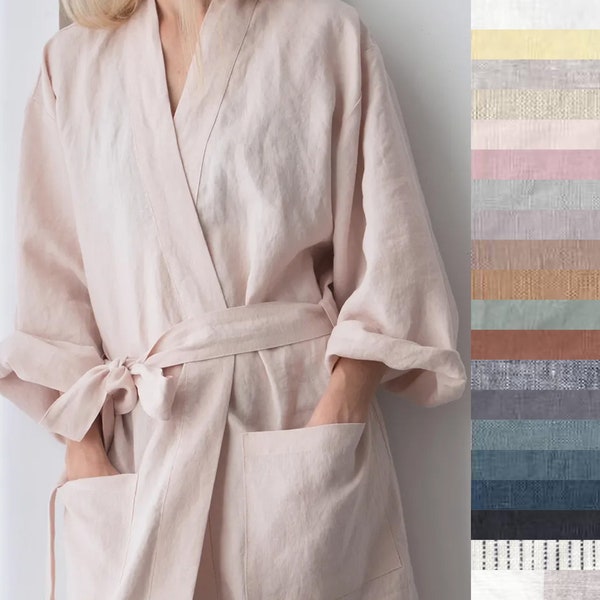 Linen Robe - Etsy