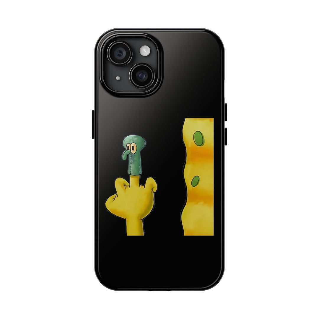 Spongebob Flip off With Squidward Meme Phone Case Durable and Stylish ...