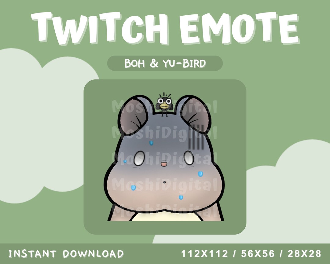 Ghibli Inspired Scared Boh & Yu-bird Emote Twitch Discord Youtube ...