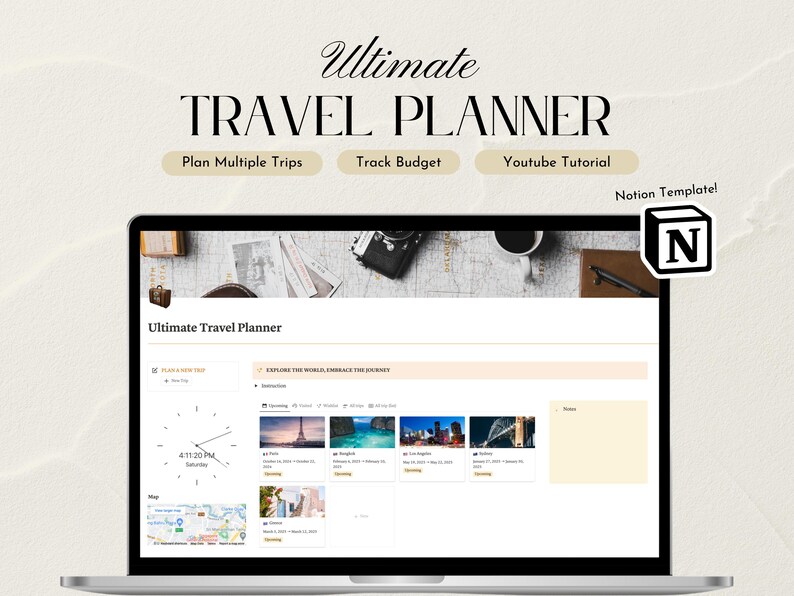 Notion Template Travel Planner, Vacation, Holiday, Travel Journal ...