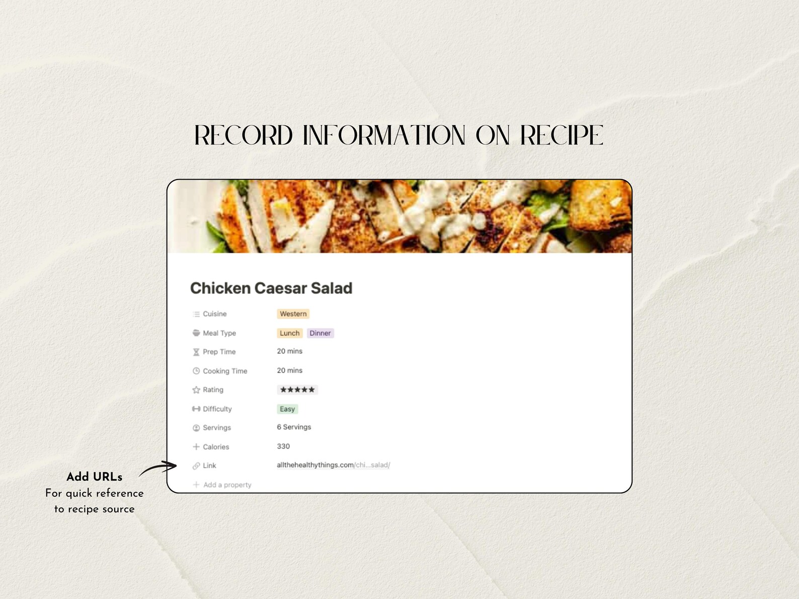 Notion Recipe Template, Digital Cookbook Templates for Easy Meal ...