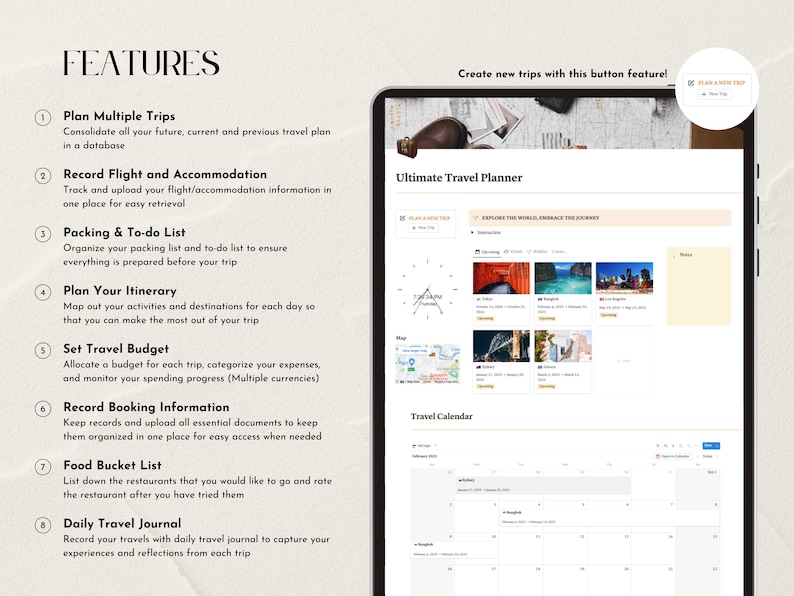 Notion Template Travel Planner, Vacation, Holiday, Travel Journal ...