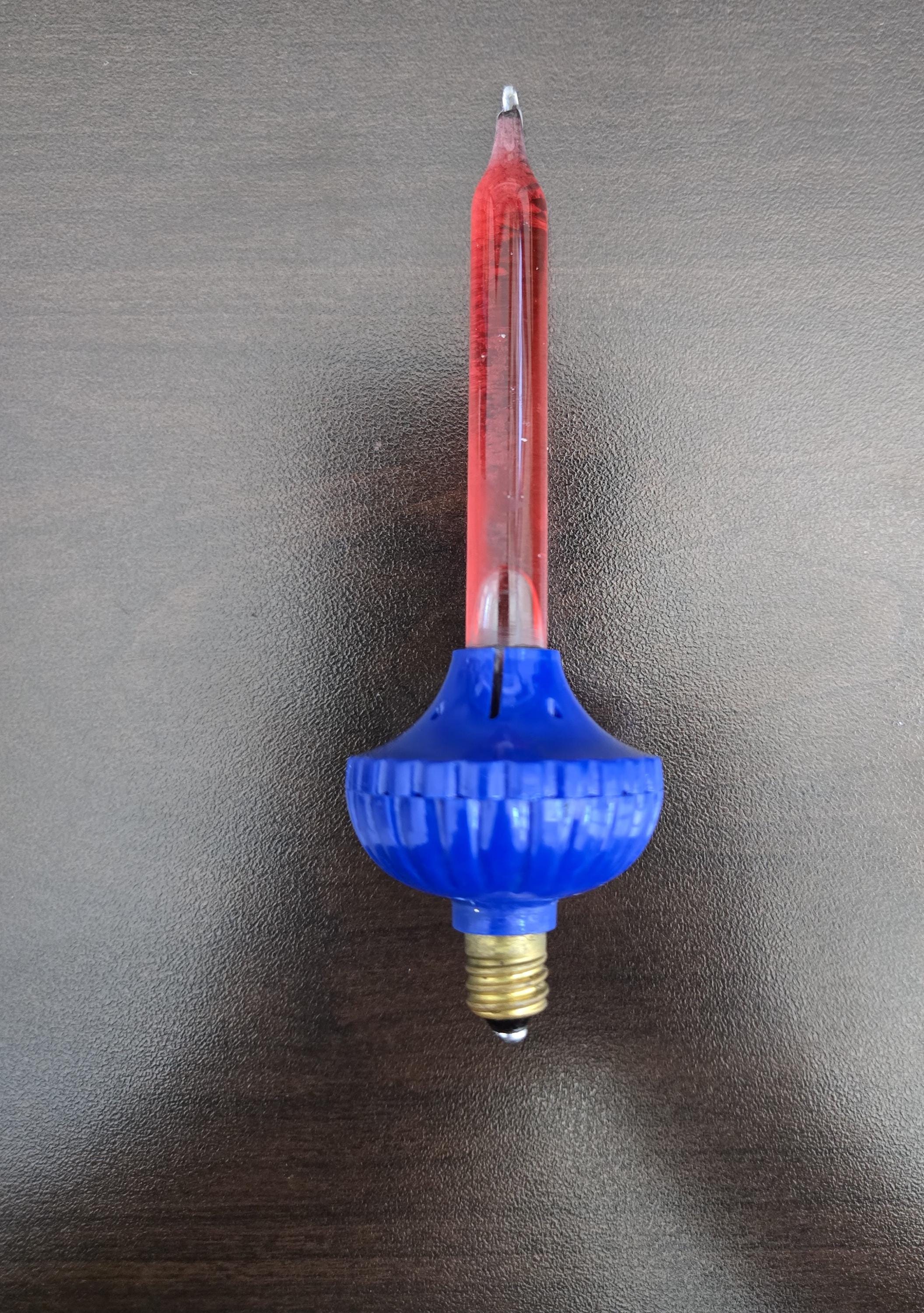 B104c Royal Electric 1940's C-6 Red Bubble Light and Cobalt Blue Base ...