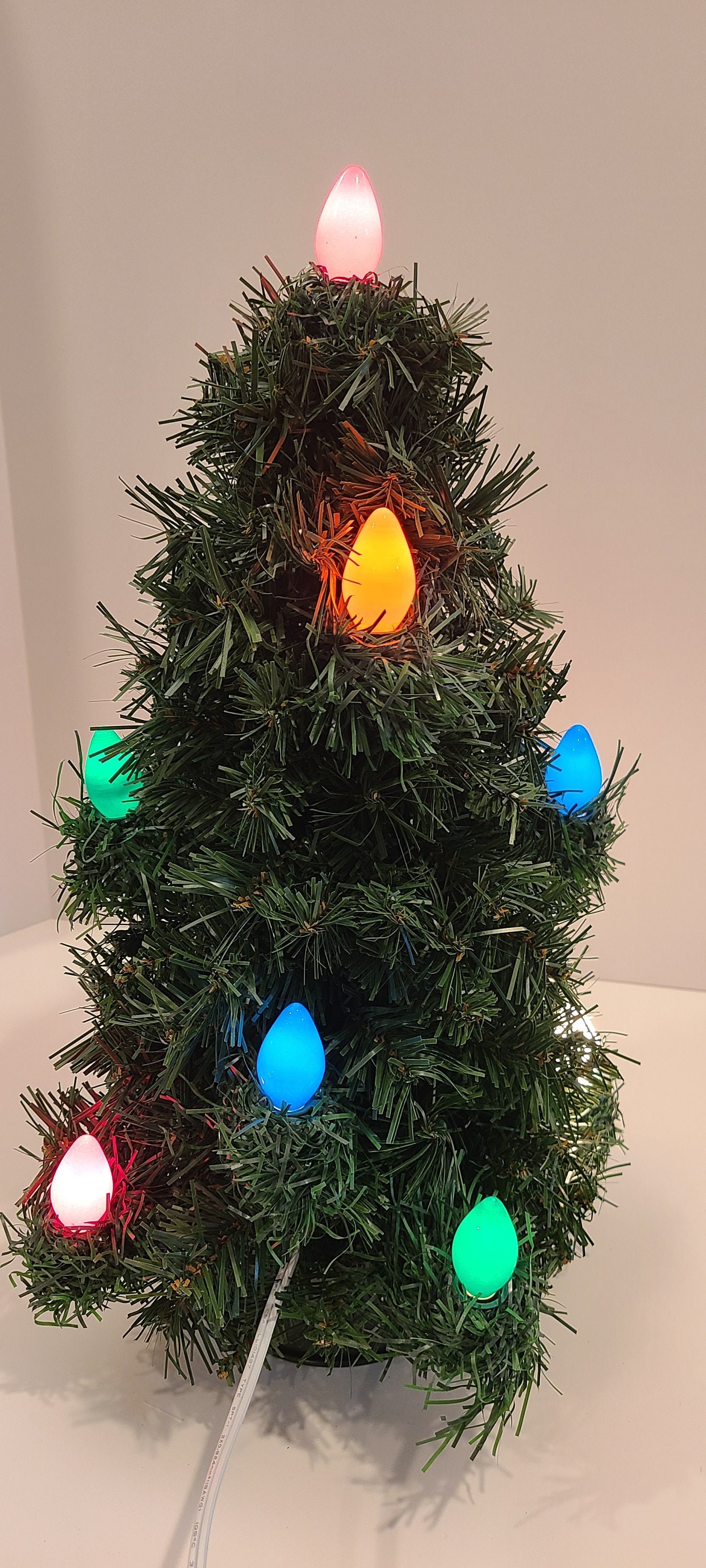 T103 Green Vintage Bubble Light C-7 Tree With Metal Base - Etsy