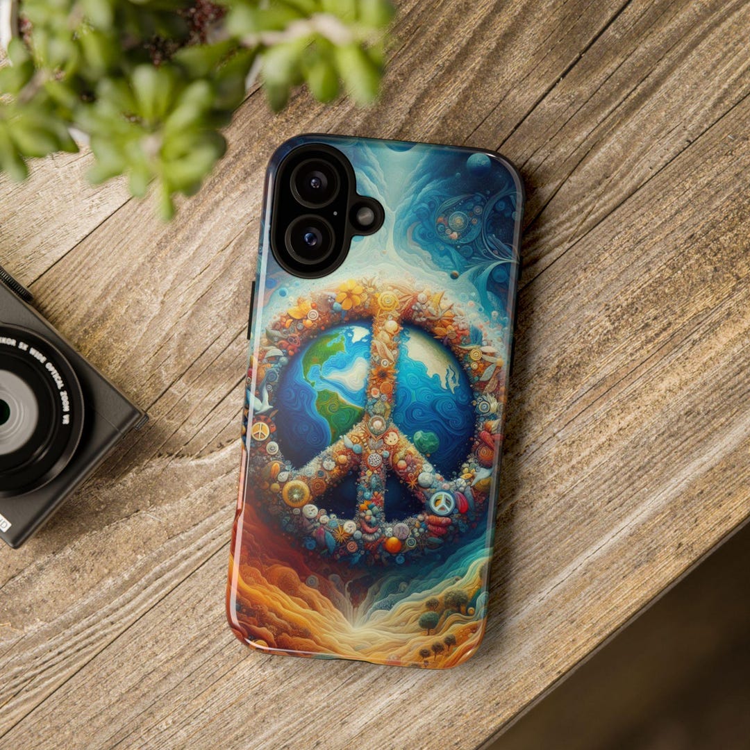 Peace Love Harmony Phone Tough Case, Artistic Manifestation Unique Gift ...