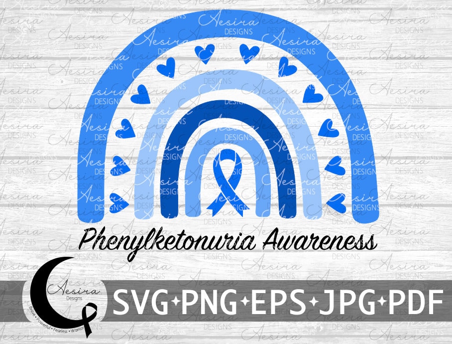 Phenylketonuria Rainbow Ribbon Svg, Phenylketonuria Awareness Ribbon ...
