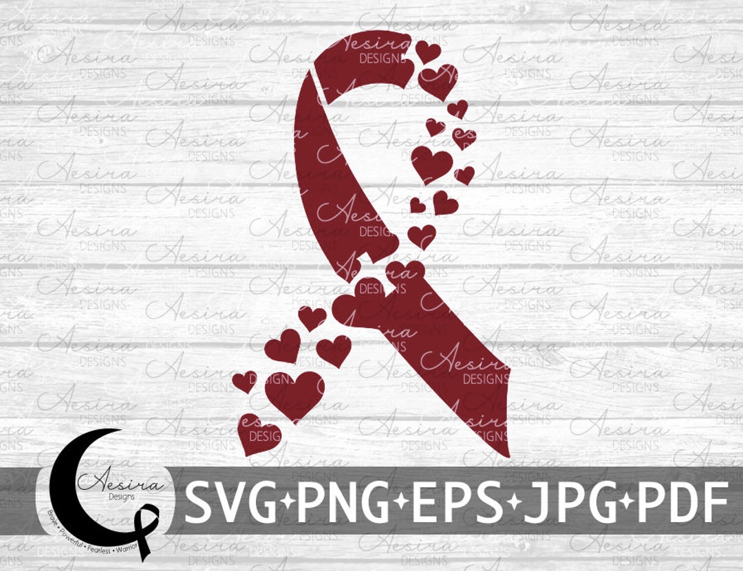 Sturge-weber Syndrome Heart Ribbon Svg, Sturge Weber Awareness Ribbon ...