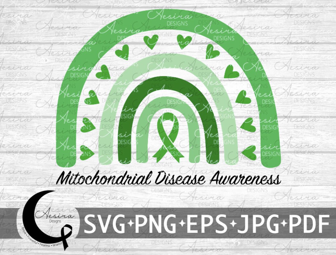 Mitochondrial Disease Rainbow Ribbon Svg, Mitochondrial Disease ...