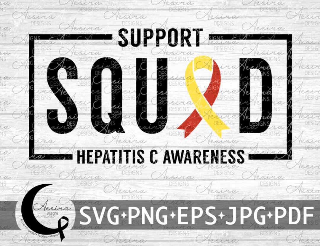 Hepatitis C Support Squad Ribbon Svg, Hepatitis C Awareness, Hepatitis ...