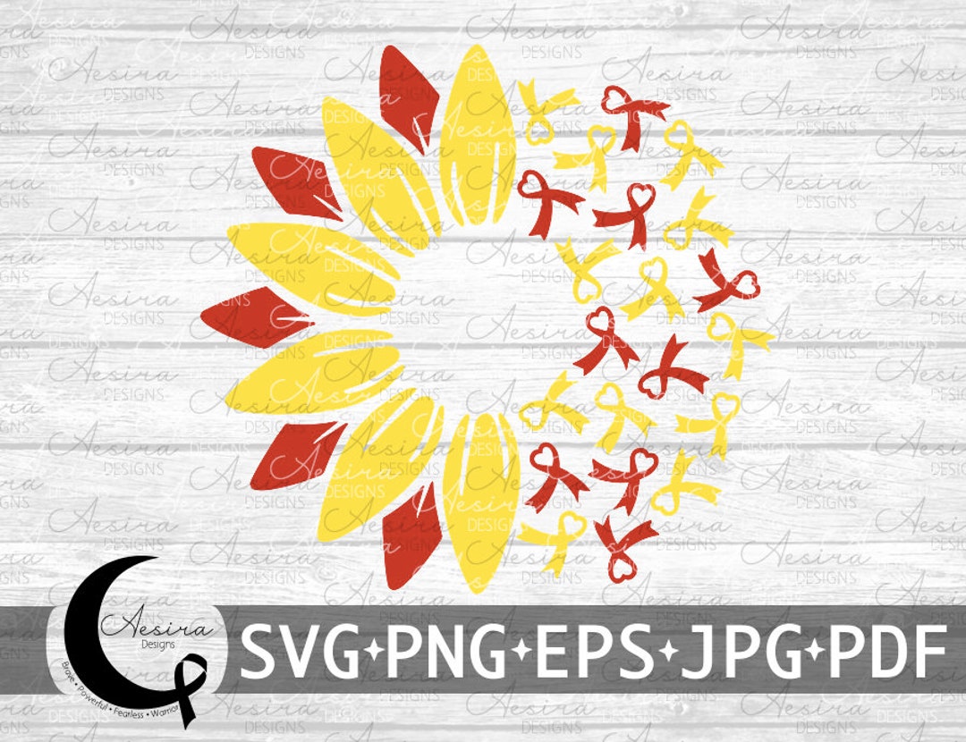 Hepatitis C Sunflower Heart Ribbon Svg, Hepatitis C Awareness ...