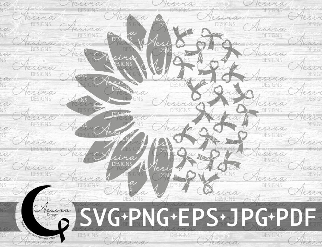 Schizophrenia Sunflower Ribbon Svg, Schizophrenia Awareness Ribbon ...