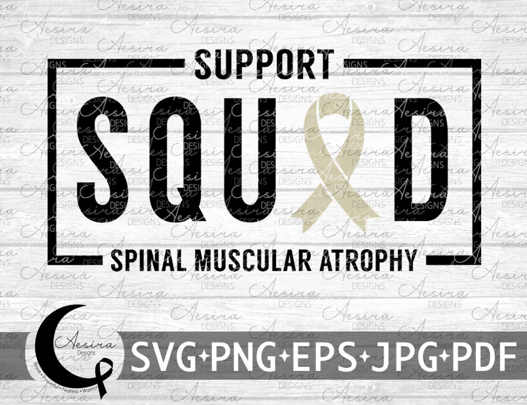 Spinal Muscular Atrophy Support Squad Ribbon Svg, Spinal Muscular ...