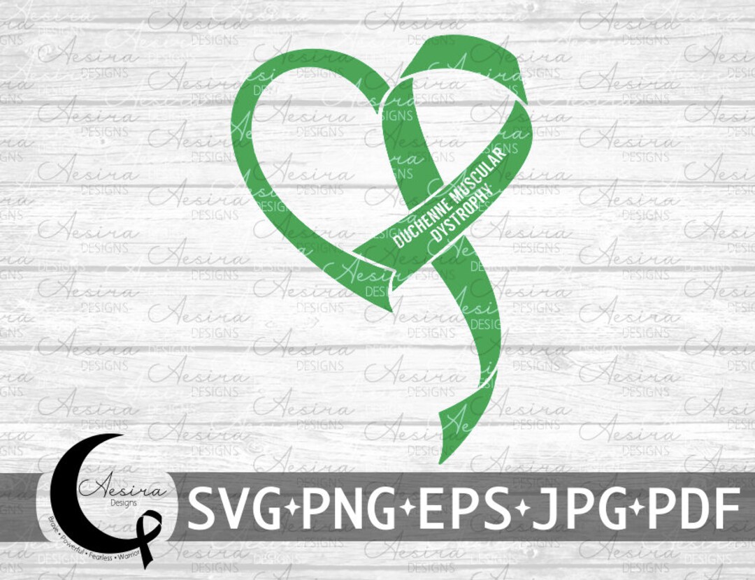 Duchenne Muscular Dystrophy Heart Ribbon Svg, Duchenne Syndrome ...